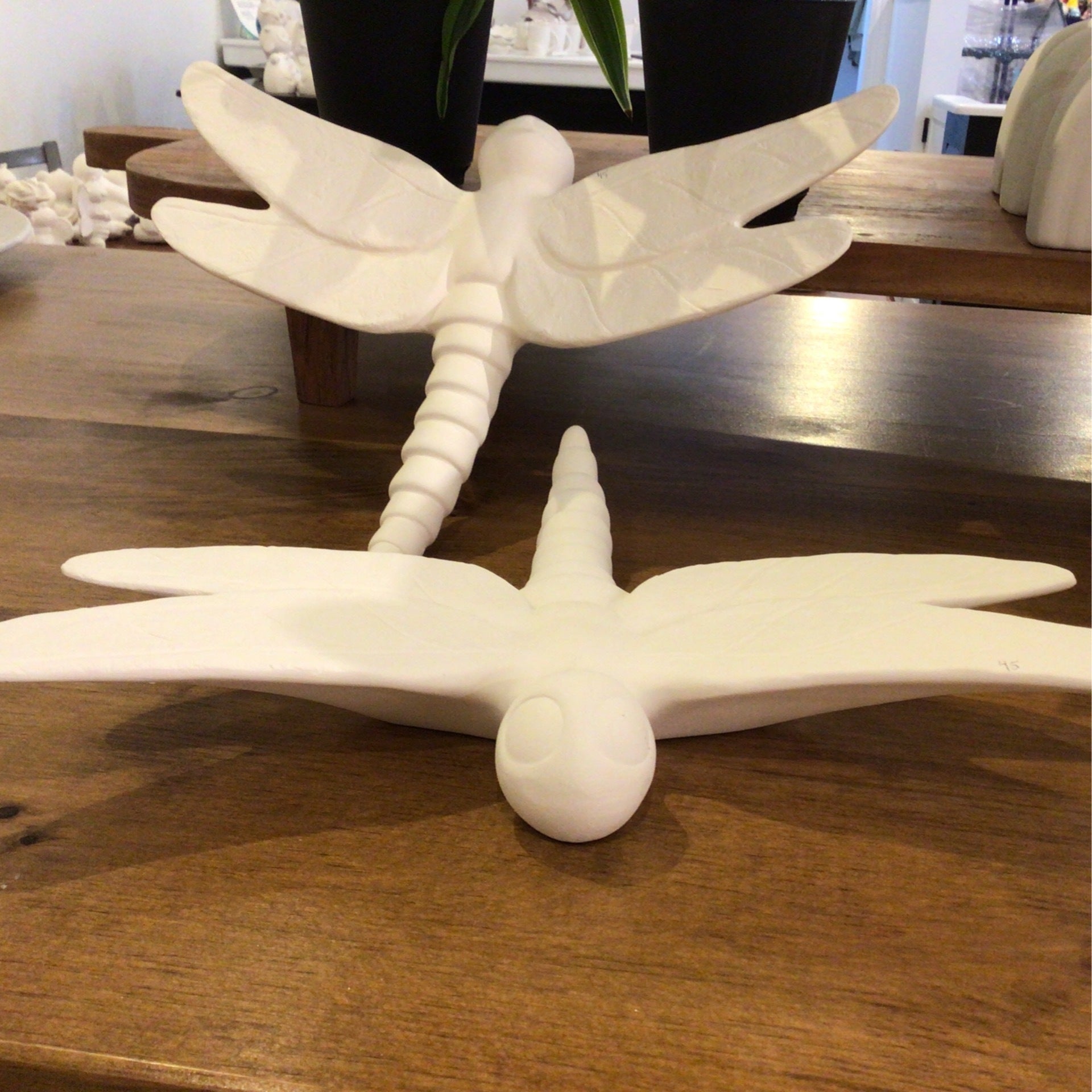 Large wall mounted dragonflies | Pottery Parties Studio